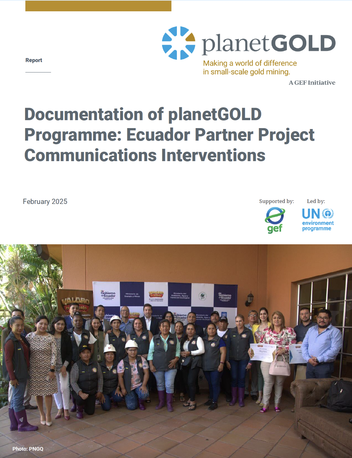 Documentation of planetGOLD Programme: Ecuador Partner Project ...